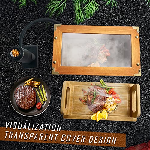 Cocktail Smoker Box Old Fashioned Whiskey Infuser Kit for Drinks wooden Smoker Infuser Box with Portable Smoking Gun cocktail smoker kit