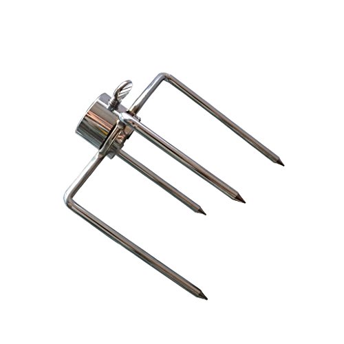 onlyfire 6003 Grill Rotisserie Spit Meat Forks(1-Pair) Replacement-Fits 1/2-Inch Hexagon & 3/8-Inch and 5/16-Inch Square Spit Rods