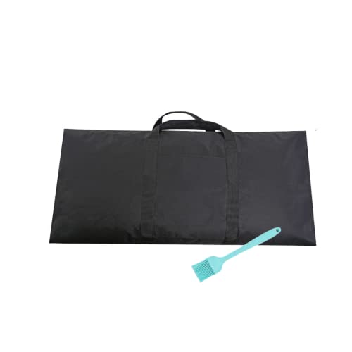 Fonsoco Griddle Carry Bag - Fits Griddle Models: SG60 & FG32 (2 Burner 14-Inch Griddles) - Heavy-Duty - Waterproof, Weather-Resistant - Complete with Premium Basting Brush