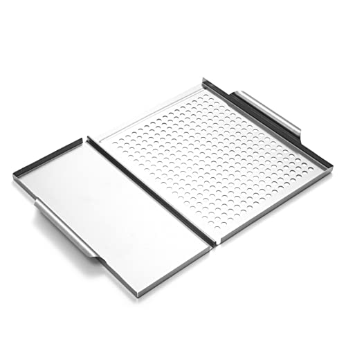 Outset 76502 Cedar Plank Holder and Grill Grid, Silver