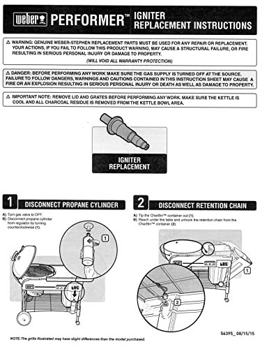 Weber Performer Replacement Gas Grill Igniter Kit 10470