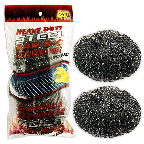 Heavy-Duty Steel Wool Barbecue Grill Cleaner Pads