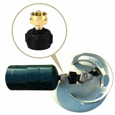 Seihao 2 Pcs Propane Refill Adapter LP Gas Cylinder Tank Coupler Universal for QCC1 / Type1 Propane Tank and 1 lb Throwaway Disposable Cylinder Solid Brass Propane Bottle Connector