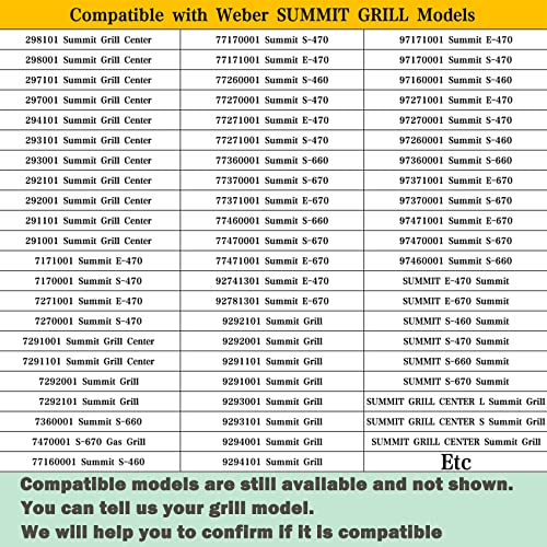 ๐ฎ๐ฌ๐ฎ๐ฏ ๐๐ฉ๐ ๐ซ๐๐๐๐ 91538 Gas Grill Lighted Control Knobs(OEM) , 91538 Knob Compatible with Weber Summit 400/600 Grills Manufactured 2012 and Later, Fit for E-470/670, S-460/470/660/670 etc.