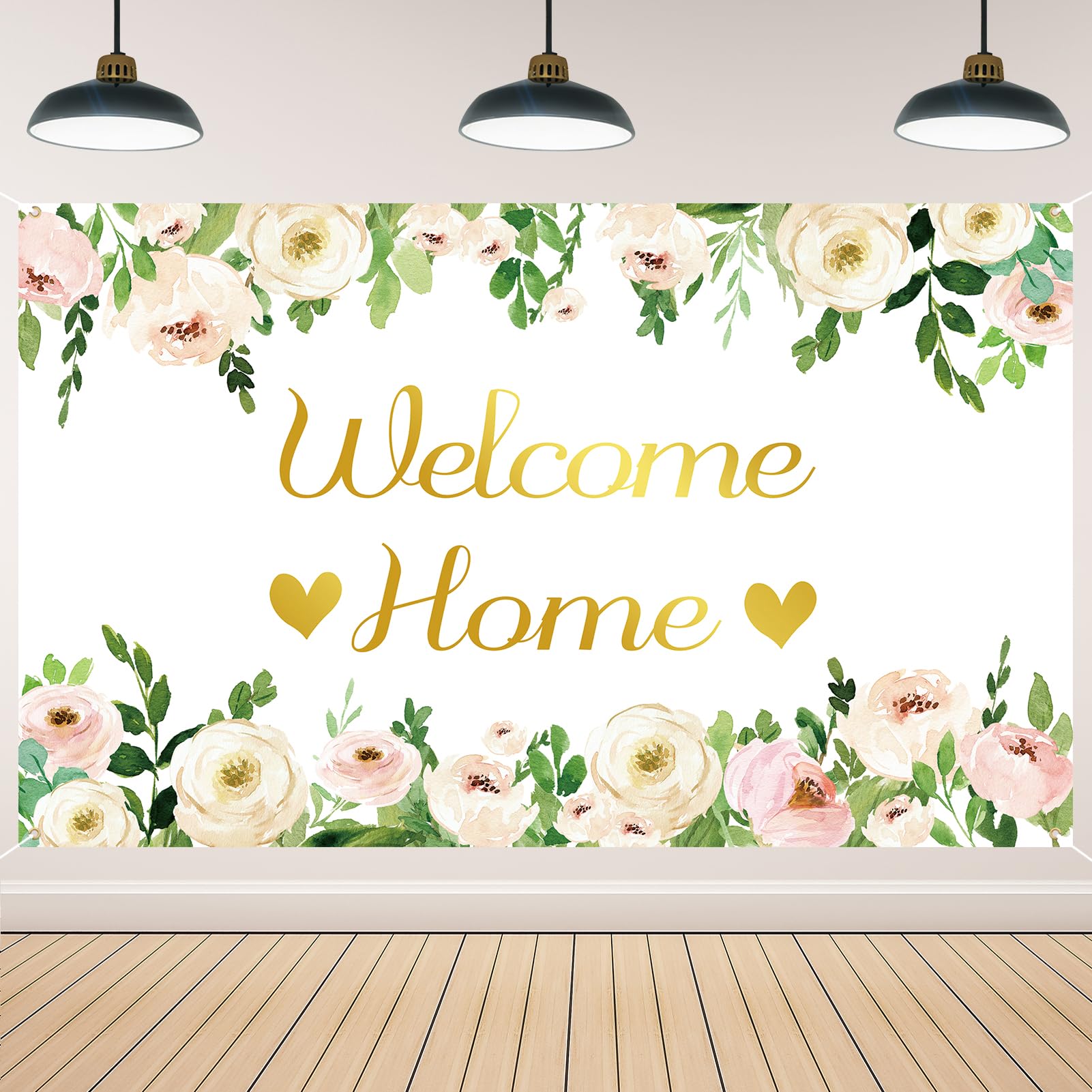Vlipoeasn Elegant Welcome Home Banner Decorations, White We Missed You So Much Party Decor, Patriotic Military Army Homecoming Deployment Returning Party Supplies, Welcome Back Family Party Decor