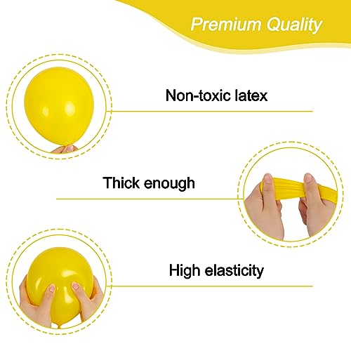 RUBFAC 116pcs Yellow Balloons Different Sizes Pack of 36 18 12 10 5 Inch for Garland Arch Extra Large Balloons for Birthday Graduation Wedding Party Decoration