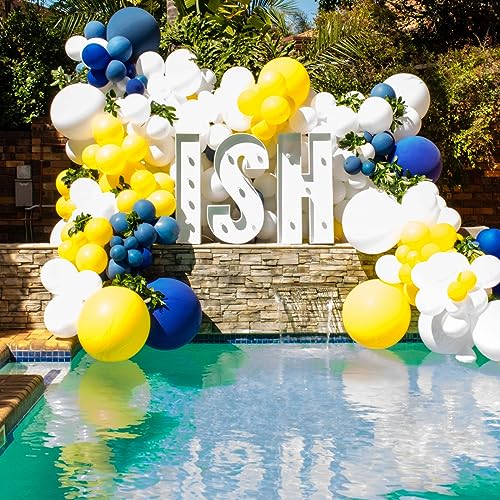RUBFAC 116pcs Yellow Balloons Different Sizes Pack of 36 18 12 10 5 Inch for Garland Arch Extra Large Balloons for Birthday Graduation Wedding Party Decoration