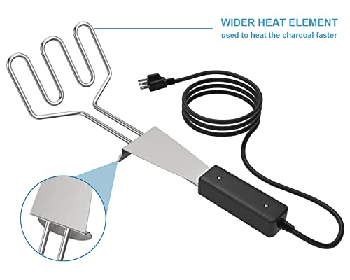 Electric Charcoal Starter for Weber Kettle Grills Kamado Joe, Replacement for Wood Smoker Grill Charcoal Grill Starter Charcoal Grill Electric Starter