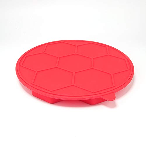 Mekek 7 in 1 Hamburger Silicone Mold, Non-Stick Food Grade Hexagonal Hamburger Patty Maker Press, Shape, & Freeze Container