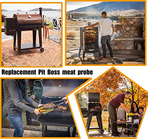 Replacement Meat Probe for Pit Boss Pellet Grill, Compatible with Pit Boss Series Pellet Grill and Smoker, 3.5 mm Plug, 2 Waterproof Temperature Probesā¦
