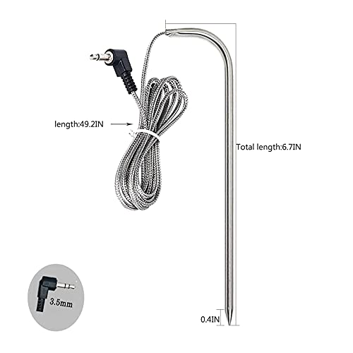 Replacement Meat Probe for Pit Boss Pellet Grill, Compatible with Pit Boss Series Pellet Grill and Smoker, 3.5 mm Plug, 2 Waterproof Temperature Probesā¦