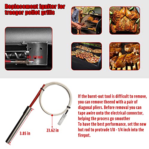 Classic Digital Control Board for Traeger Wood Smoker Replacement Parts Thermostat Kit,Compatible Traeger Pellet Wood Grill with Hot Rod Temperature Sensor