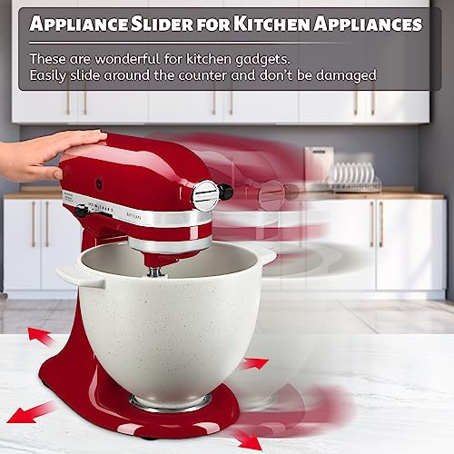 Appliance Slider for Kitchen Appliances,12pcs Self-Adhesive Small Appliance Slider,Kitchen Appliance Sliders for Counter Coffee Maker, Air Fryer, Pressure Cooker, Blender,Coffee Machine,Stand Mixer