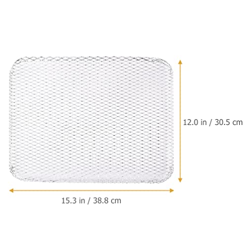 Hemoton Gas Grills 30 Pcs Aluminum BBQ Mesh Grill Mat Disposable Grill Topper Broiler Pans Non Stick Baking Tools Outdoor BBQ Accessories for Baking Cooking Grilling Gas Grill