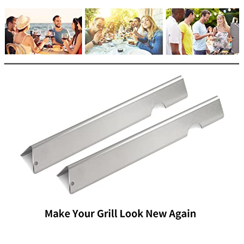 Zemibi Grill Flavorizer Bars Replacement for Weber 66030, 66033, Weber Genesis II LX 400 Series Gas Grill, Weber Genesis II SE-410 Grill Parts and Genesis II E-410 LP, 7 PC Stainless Steel Heat Plate