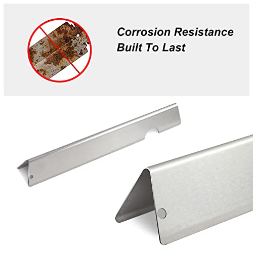 Zemibi Grill Flavorizer Bars Replacement for Weber 66030, 66033, Weber Genesis II LX 400 Series Gas Grill, Weber Genesis II SE-410 Grill Parts and Genesis II E-410 LP, 7 PC Stainless Steel Heat Plate