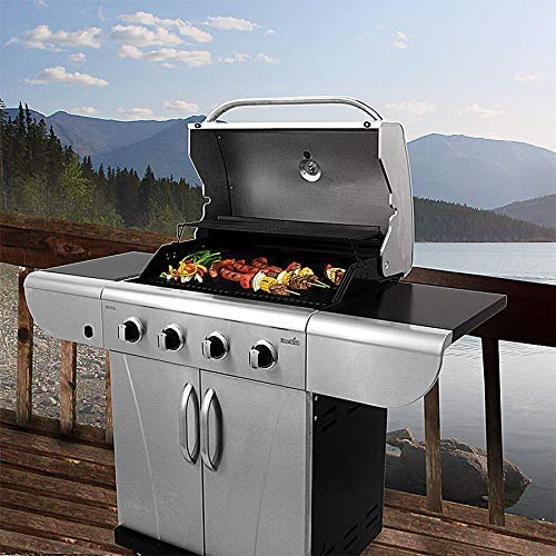 Adviace Grill Replacement Parts for Charbroil 463449914, 463241113 Gas Grills, Pipe Burner Tube, Heat Plate Tent Shield, Crossover Tube for CharBroil Commercial 4-Burner Gas Grills