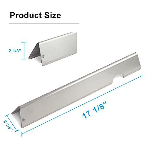 Zemibi Grill Flavorizer Bars Replacement for Weber 66030, 66033, Weber Genesis II LX 400 Series Gas Grill, Weber Genesis II SE-410 Grill Parts and Genesis II E-410 LP, 7 PC Stainless Steel Heat Plate
