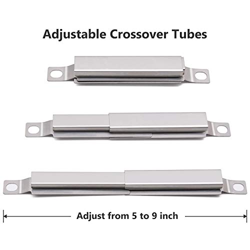 Criditpid Grill Replacement Part for Charbroil 463625217 463625219 463673519 463673019 463347017 463673517 463673017 463275517 463342119, 2Pack Grill Burner Heat Plate Ignitors Crossover Tube