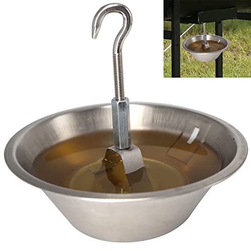 FFfeily Replacement Grill Grease Cup for BBQ Grill Grease Collection Stainless Steel Hanging Cup Kit for Outdoor Grill Drip Oil Catching