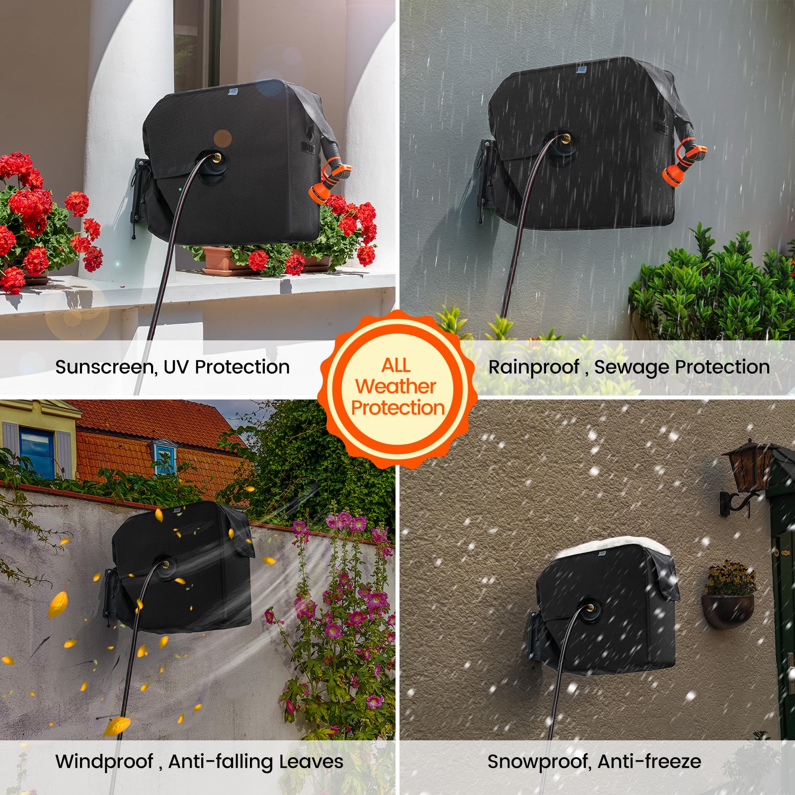 Thxbag Reel Cover for Giraffe Tools AW40 Series, UV Resistant, Waterproof,Antifreeze and Anti-Fading Cover for Wall Mounted Garden Hose Reel