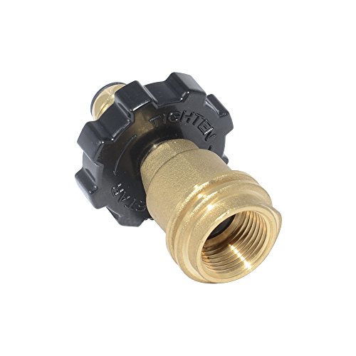 Aobbmok Universal Fit Propane Tank Adapter Converts POL to QCC1/Type 1 Wrench to Hand Tighten Old to POL Cylinder Valve
