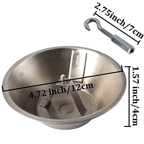 FFfeily Replacement Grill Grease Cup for BBQ Grill Grease Collection Stainless Steel Hanging Cup Kit for Outdoor Grill Drip Oil Catching