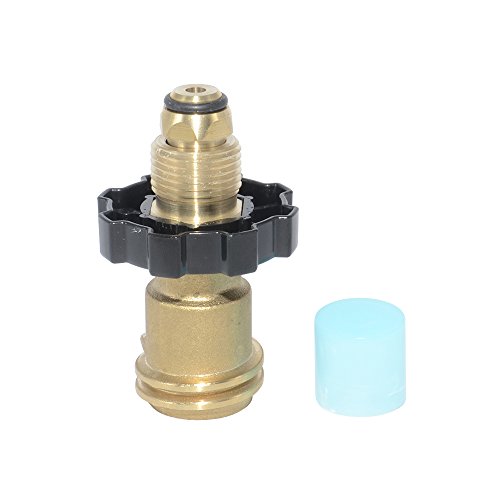 Aobbmok Universal Fit Propane Tank Adapter Converts POL to QCC1/Type 1 Wrench to Hand Tighten Old to POL Cylinder Valve