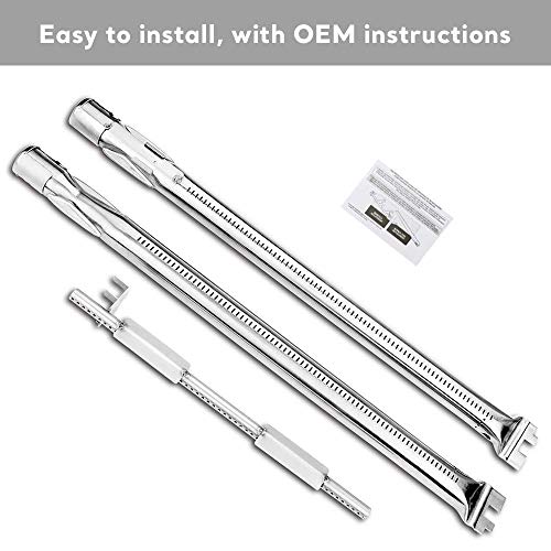 Uniflasy Grill Parts Kit Replacement for Weber Spirit 200 Series, Grill Burner Tubes, Grill Igniter for Spirit E-210, E-220, Spirit S-210, S-220 with Front Controls, 69785, 7642