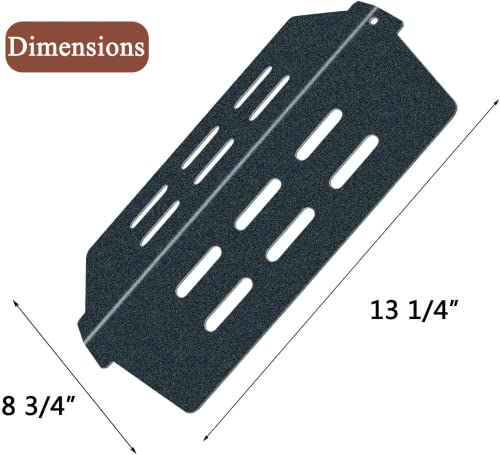 QuliMetal 17.5" Porcelain Steel Flavor Bars and Heat Deflector for Weber Genesis 300 E310 E320 E330 S310 S330 (with Front Control Knobs), Replaces Weber 7620 7621 65505 7622