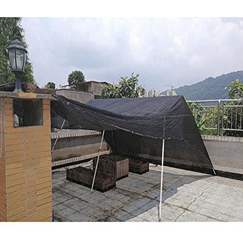 ALBN-Shading net Patio Sunscreen Breathable Anti-UV Tear Resistance Polyethylene, 20 Sizes (Color : Black, Size : 5x12m)