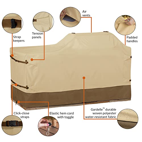 Classic Accessories Veranda Water-Resistant BBQ Grill Cover for 98 Inch Island with Left or Right Grill Head