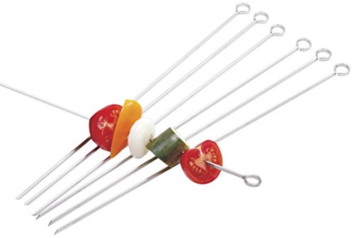 Norpro Stainless Steel 14-Inch Skewers, Set of 6, Silver