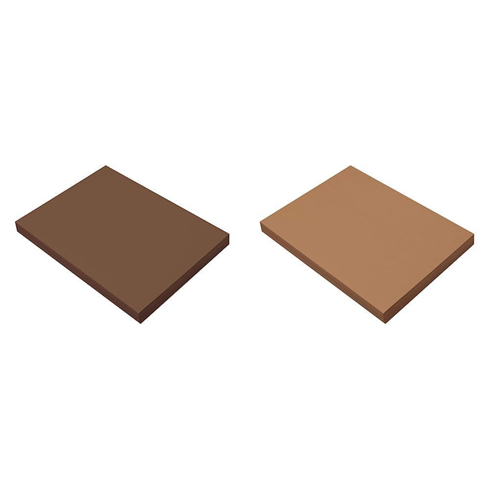 Prang Construction Paper Bundle - Dark Brown and Brown, 9 x 12 inches, 100 Sheets Each
