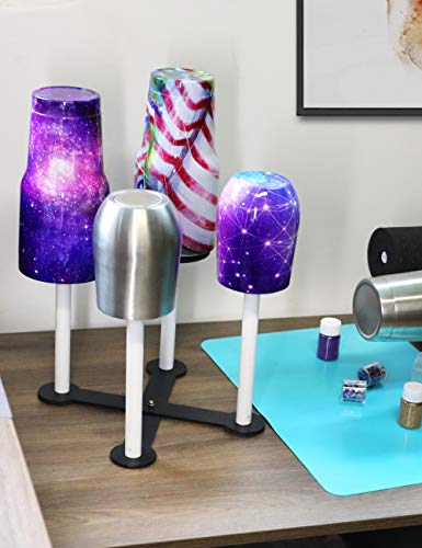 Drying Stander Holder of Tumbler Cup Spinner,Tumbler Drying Rack for DIY Craft Glitter Epoxy Tumblers Cup Turner Kit Stainless Steel Material,Suitable for Different diameters (2pcs)
