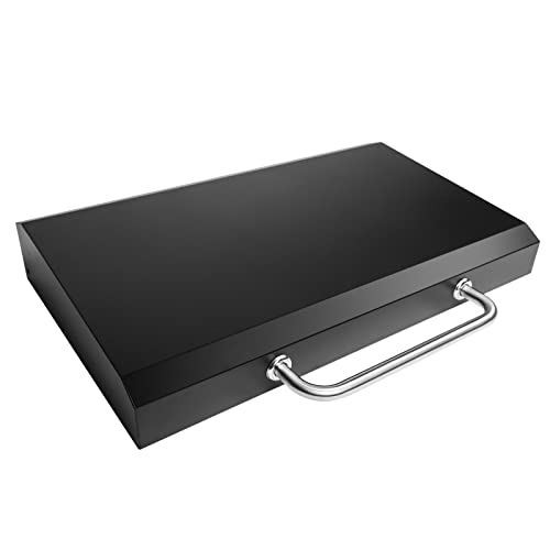 Utheer Hinged Lid for Blackstone Griddle 36",Hard Cover Hood for Blackstone Table Top Griddle, 36 Inch Griddle Lid Storage Cover- Black Griddle Acceessories