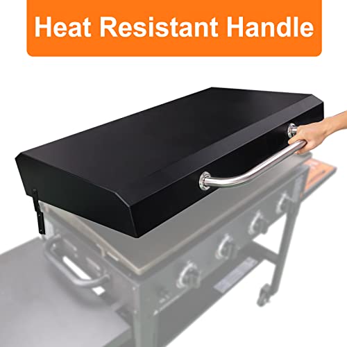 Utheer Hinged Lid for Blackstone Griddle 36",Hard Cover Hood for Blackstone Table Top Griddle, 36 Inch Griddle Lid Storage Cover- Black Griddle Acceessories