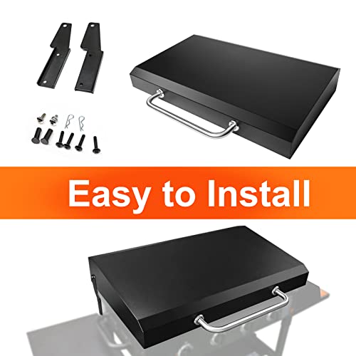 Utheer Hinged Lid for Blackstone Griddle 36",Hard Cover Hood for Blackstone Table Top Griddle, 36 Inch Griddle Lid Storage Cover- Black Griddle Acceessories
