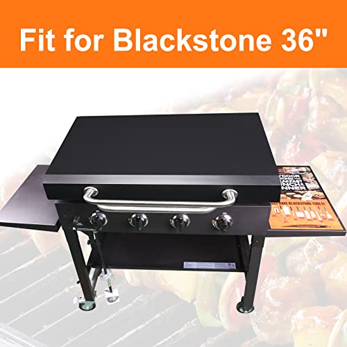 Utheer Hinged Lid for Blackstone Griddle 36",Hard Cover Hood for Blackstone Table Top Griddle, 36 Inch Griddle Lid Storage Cover- Black Griddle Acceessories