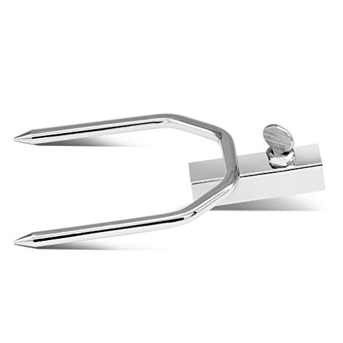 Onlyfire 6104 Chromed Heavy Duty BBQ Rotisserie Meat Fork (1 Pair), Only Fits 5/16" Square Rotisserie Spit Rods