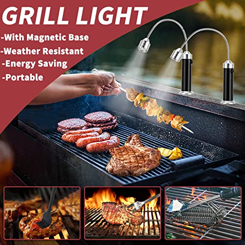 BBQ Grill Tools Set Grilling Accessories -Deluxe Birthday Gifts for Dad or Men,19 Pcs Stainless Steel Grill Kits with Large Brushed Aluminnum Case, 18β Professional Barbecue Utensils for Outdoor Grill
