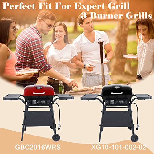 Grill Parts for Expert Grill XG10-101-002-02 3 Burner Gas Grill, 3-PACK Grill Heat Plates and Burner Tubes for 3 Burner Walmart Expert Grill Model