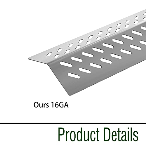 Damile Stainless Steel Grill Heat Plates Heat Shield Flame Tamer, BBQ Gas Grill Replacement Parts Accessories for Bull BBQ Grills, Angus, Brahma, 7-Burner, 4-Burner, 5-Burner, 17 10/16 x 5 8/16 inch