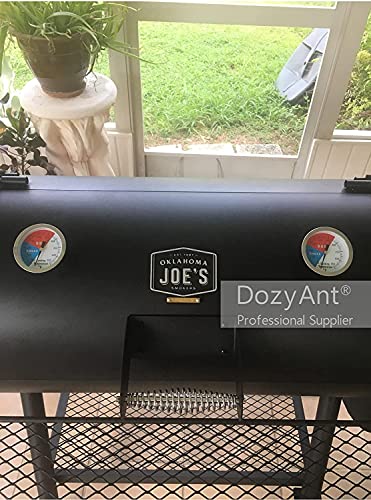 3 1/8 inch BBQ Thermometer Gauge 2 Pcs Charcoal Grill Pit Smoker Temp Gauge Grill Thermometer Replacement for Oklahoma Joe's Smokers, and Smoker Wood Charcoal Pit, Large Face Grill Thermometer