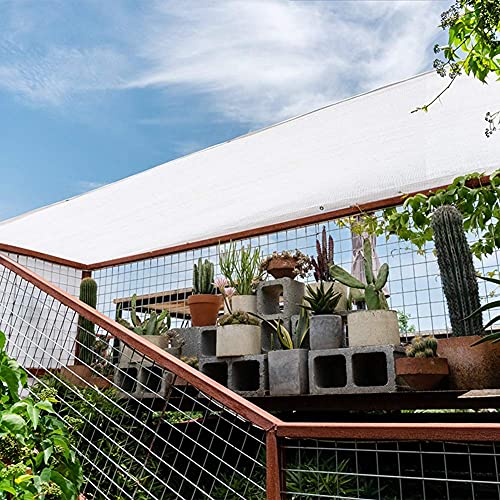 ALBN Sun Shade Cloth Shade Netting 90% UV Blocking Breathable Weather Resistance HDPE for Balcony Patio Garden Plants Covering (Color : White, Size : 1.2m)