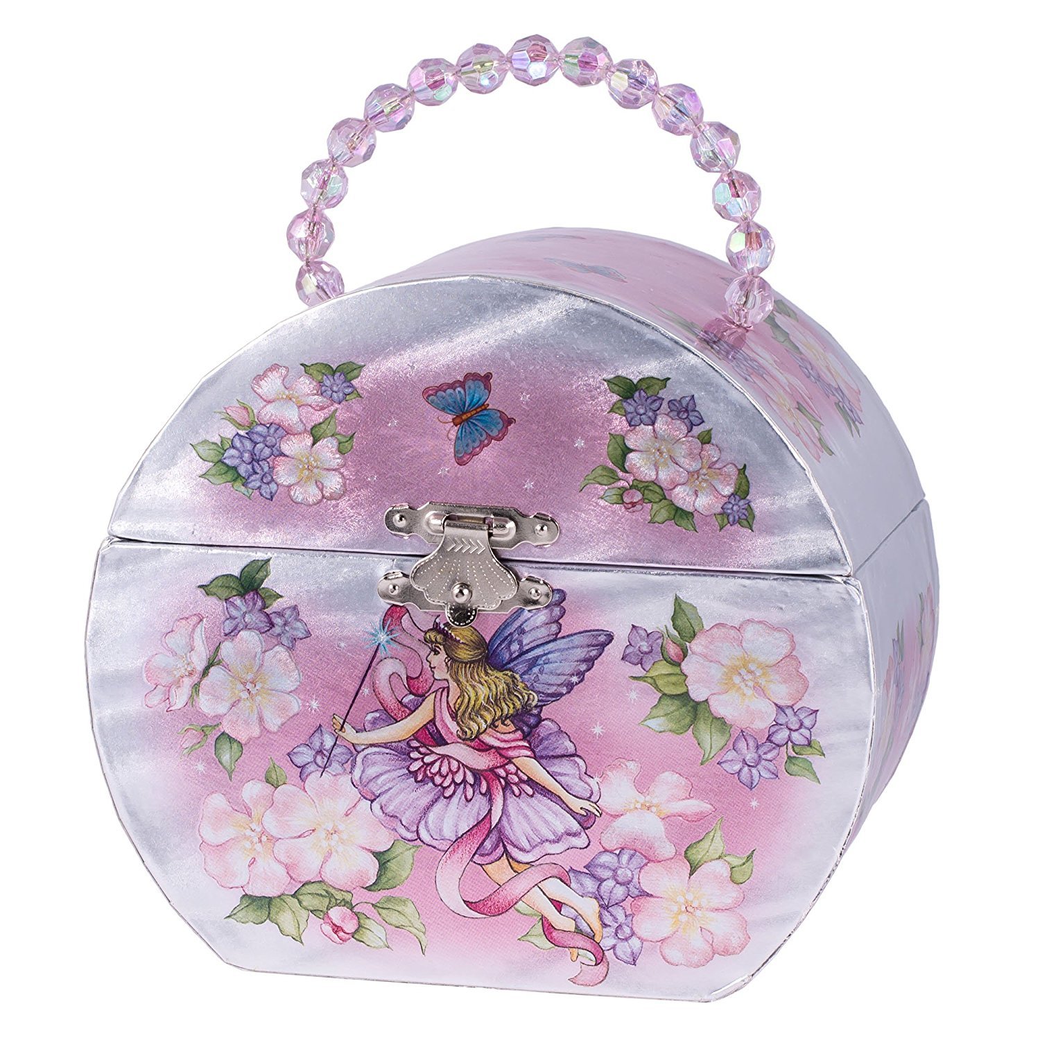 Childrens Musical Jewelry Music Box Ballerina Fairy PNK