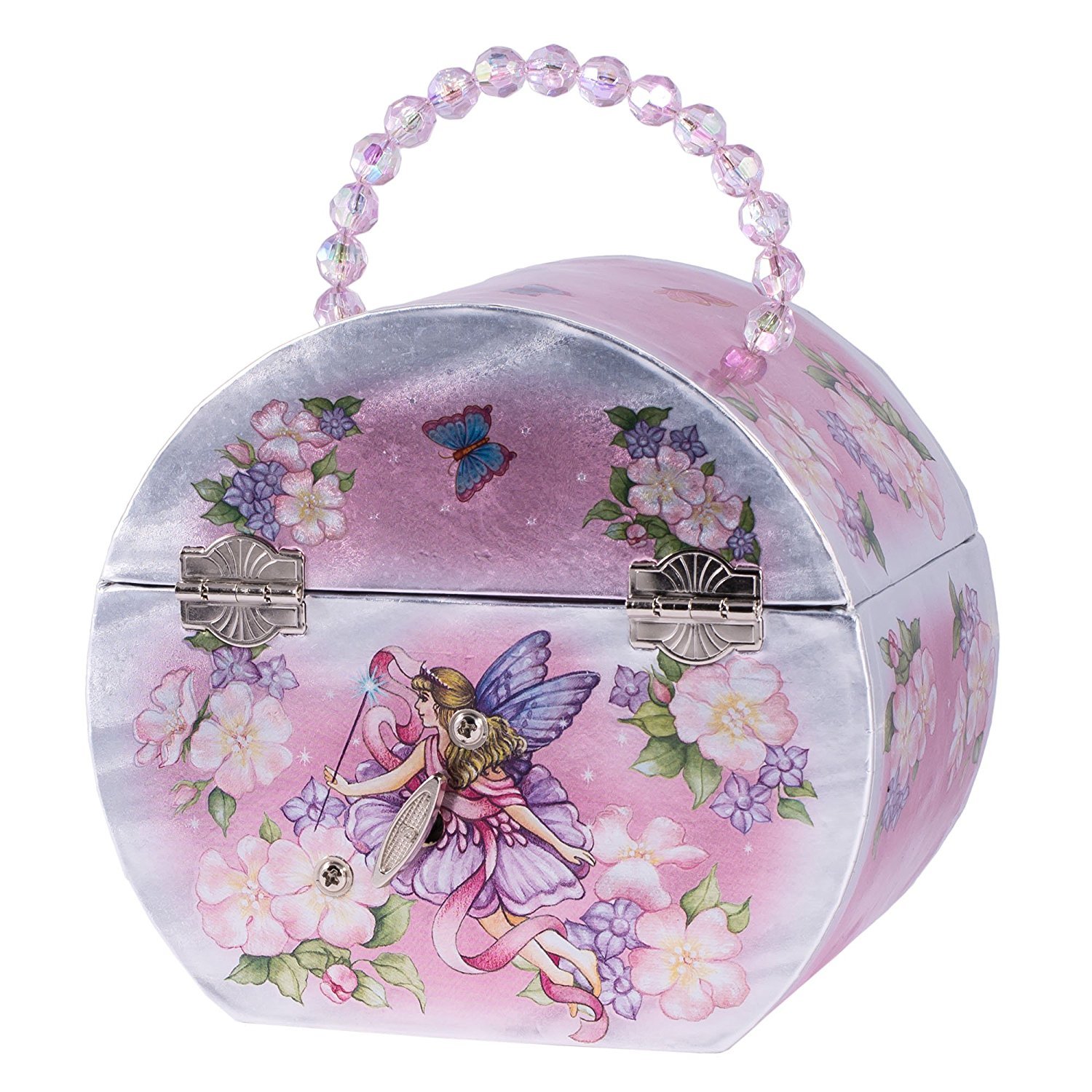 Childrens Musical Jewelry Music Box Ballerina Fairy PNK