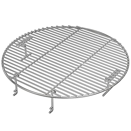 only fire Stainless Steel Cooking Grate Extended Top Grate for Weber 22" Kettle, Big Green Egg, Kamado Joe Classic Ceramic Grills, 17 1/2 Inch