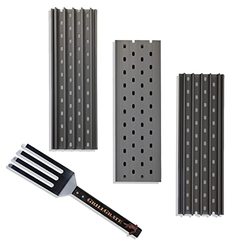 GrillGrate Sets of 16.25" Panels (Interlocking) GrillGrates + Short Tool (3) - Outdoor Grill Grates for the Traeger Ironwood 650 & 885, Green Mountain Peak & Ledge, Masterbuilt 800