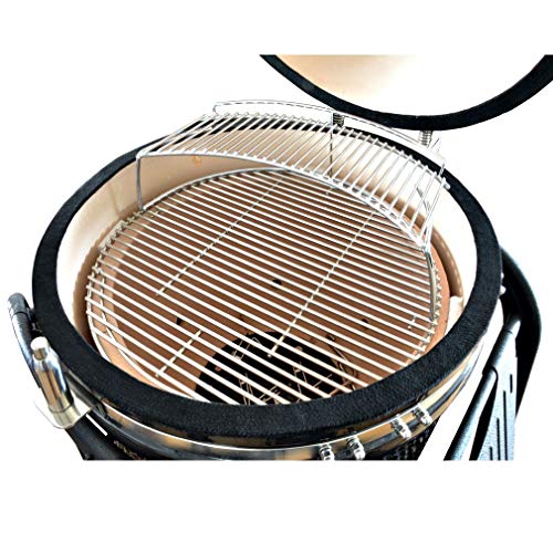 only fire Stainless Steel Warming Cooking Rack Fits for Charcoal Kettle Grills Like Weber,Char-Broil and Ceramic Grills Like Large Big Green Egg,Kamado Joe Classic,Pit Boss K22,Louisiana K22,17 3/4"